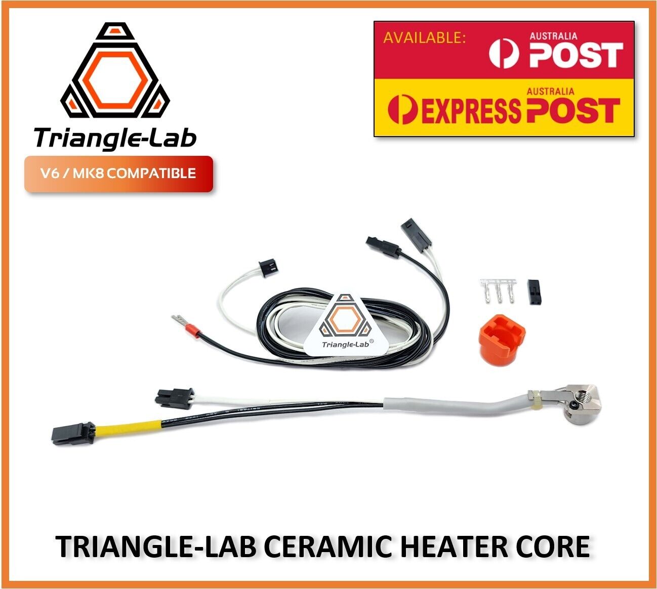 Heater Core MK8 V6 3D Printer Triangle Labs CHC Ceramic with Thermisto – sayercnc