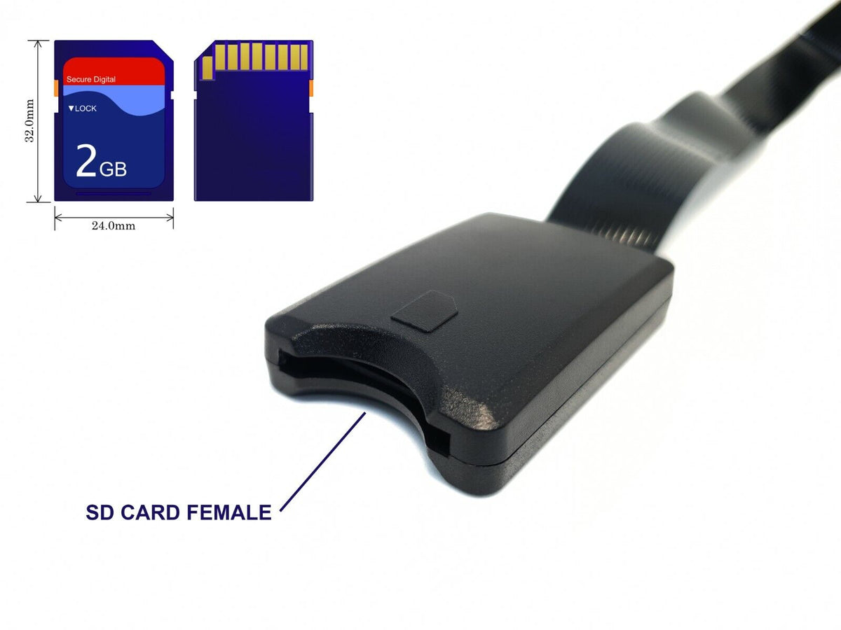 Micro SD To SD Card Extension Cable Adapter Extender TF 15cm Black Micro SD To SD Card Extension Cable Adapter Extender TF 15cm Black