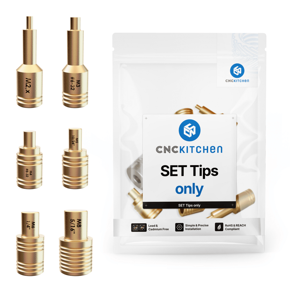 CNC Kitchen Heat Insert Replacement Tip Spares For Soldering Iron Adap ...