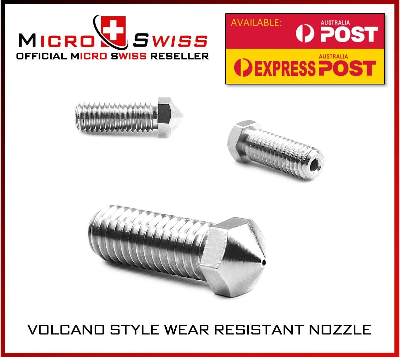 Micro Swiss Brass Plated Wear Resistant E3D Volcano Compatible Nozzle ...