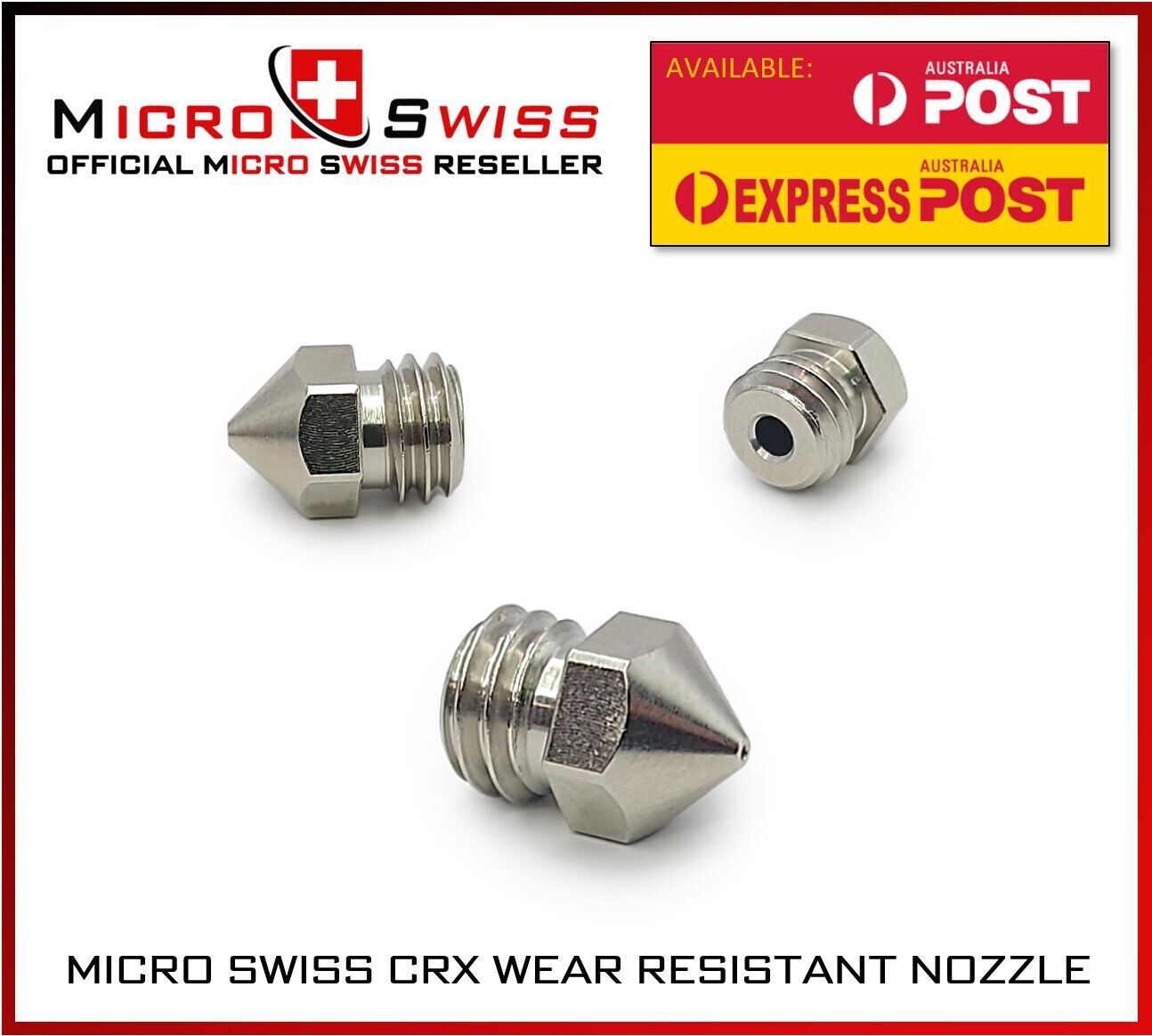 Micro Swiss CR-X Wear Resistant Plated Brass Nozzle 0.4 & 0.6 CRX ...