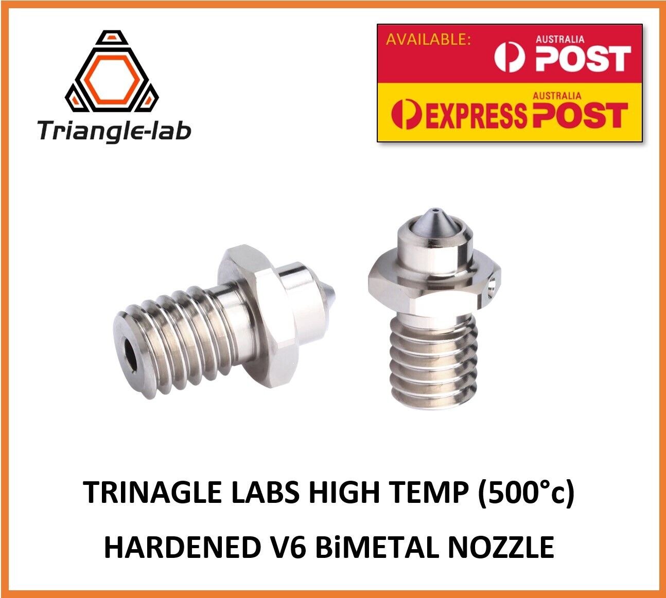 Triangle-lab Australia V6 ZS BiMetal Hardened Steel 0.4mm Nozzle with ...